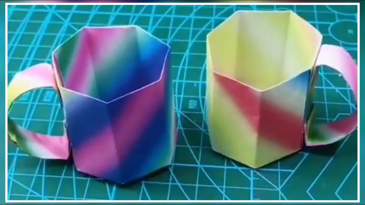how to make a paper cup| Easy paper cup making| Origami | Cute paper ...