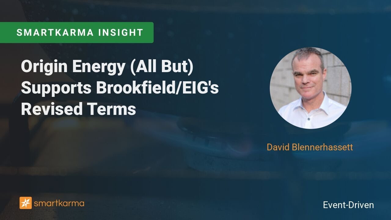 Origin Energy (All But) Supports Brookfield/EIG's Revised Terms - YouTube