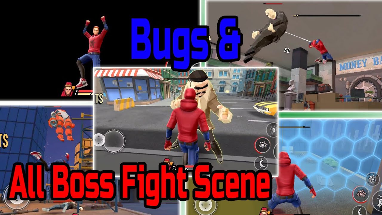 Spider Hero 2 - All Boss Fight and Bugs - YouTube