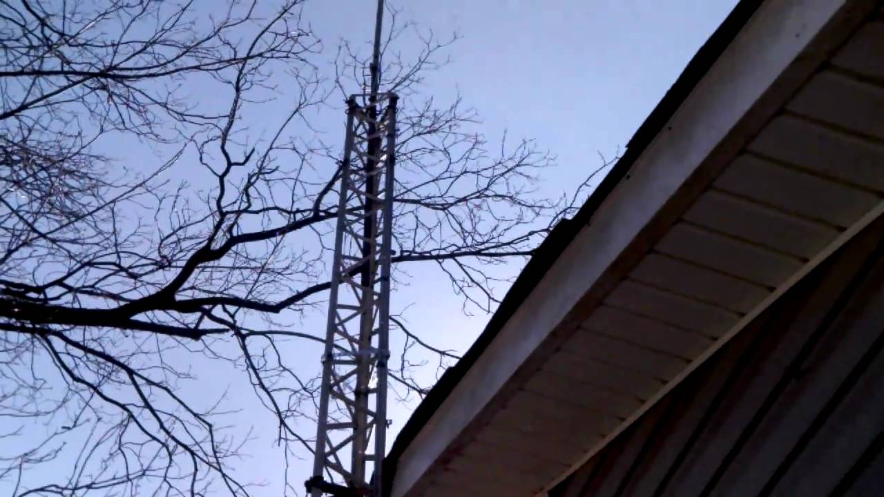 20Ft tower, 10ft mast pipe, Antron-99, - YouTube