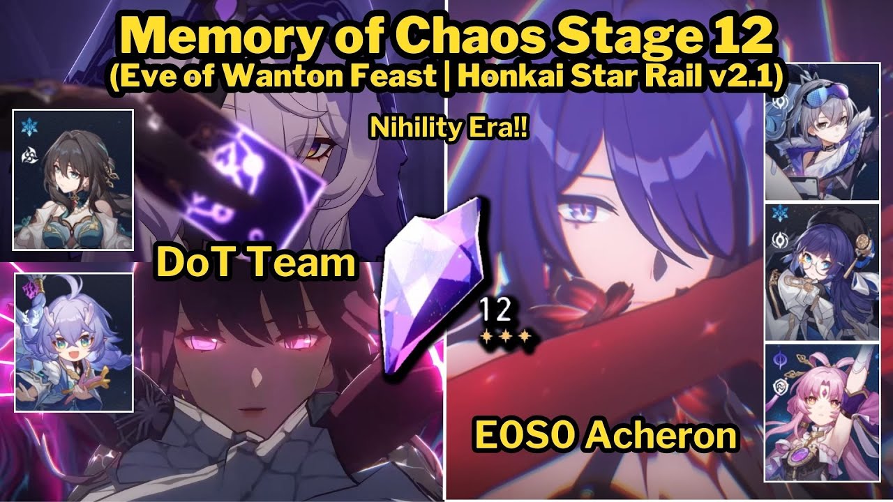 MoC 12 HSR E0S0 Acheron & DoT Team (Kafka+Black Swan) Full Stars ...