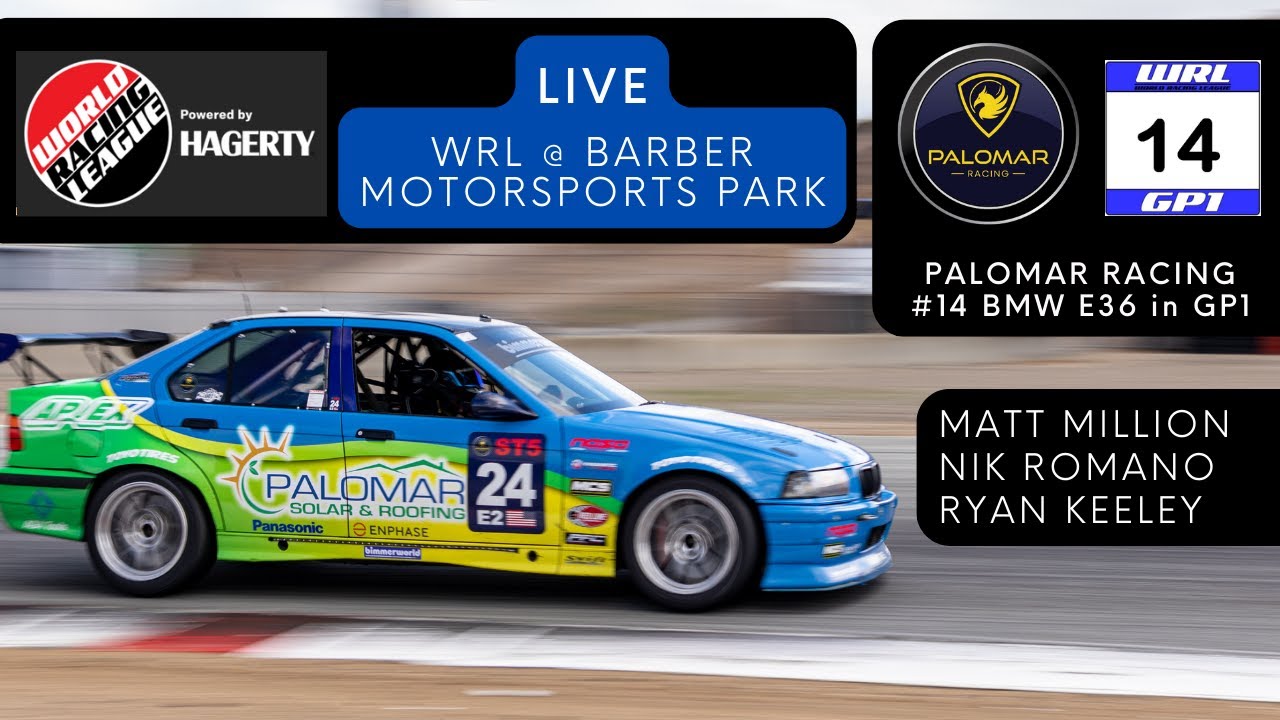 LIVE: World Racing League @ Barber (Sunday 7h) - #14 Palomar Racing GP1 ...