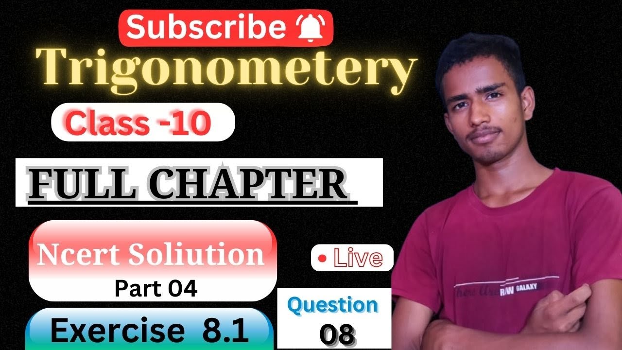 Ncert class 10 chapter 8 exercise 8.1 question no 8 by mithun #study - YouTube