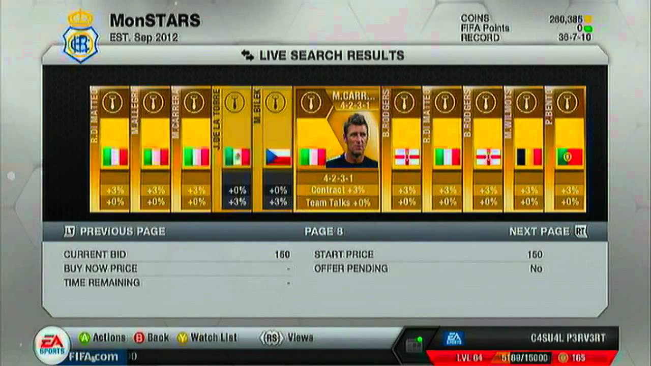 Fifa 13 - Ultimate Team Tip #1 - Managers & Contracts! - YouTube