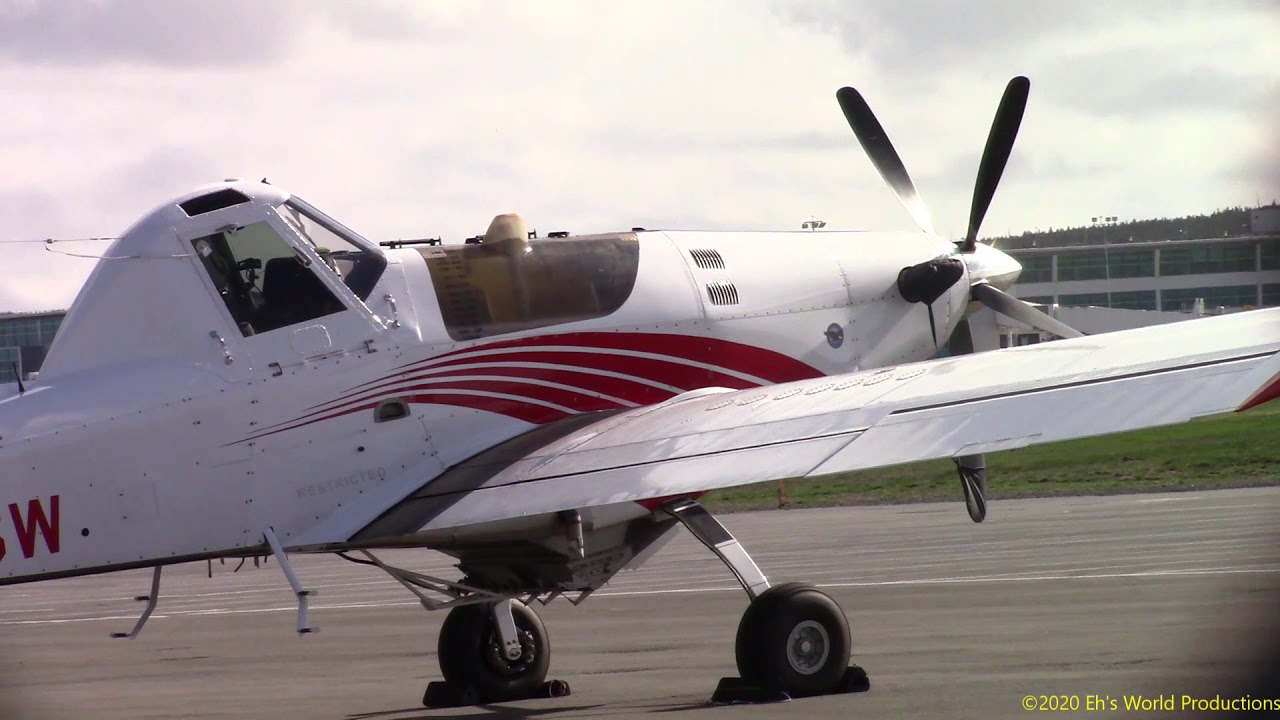 Two Ayres S2R Thrush Aircraft Arrivals at CYYT - YouTube