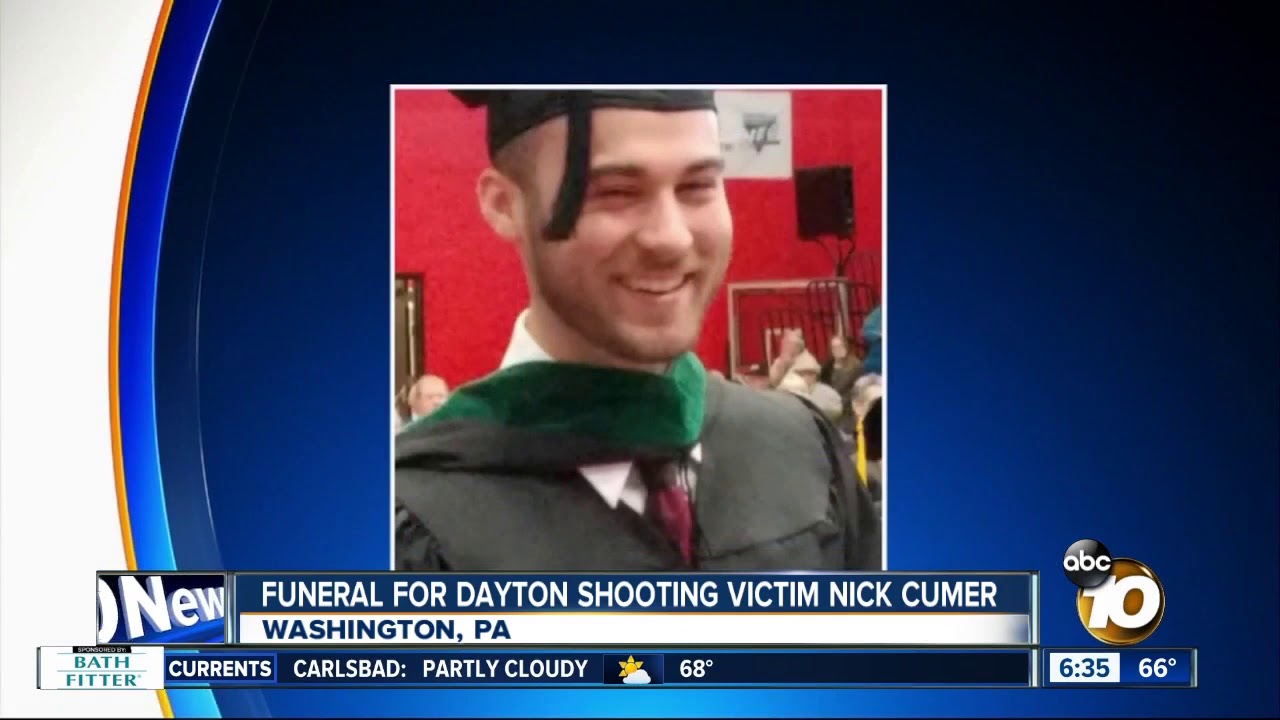 Funeral for Dayton shooting victim Nicholas Cumer - YouTube