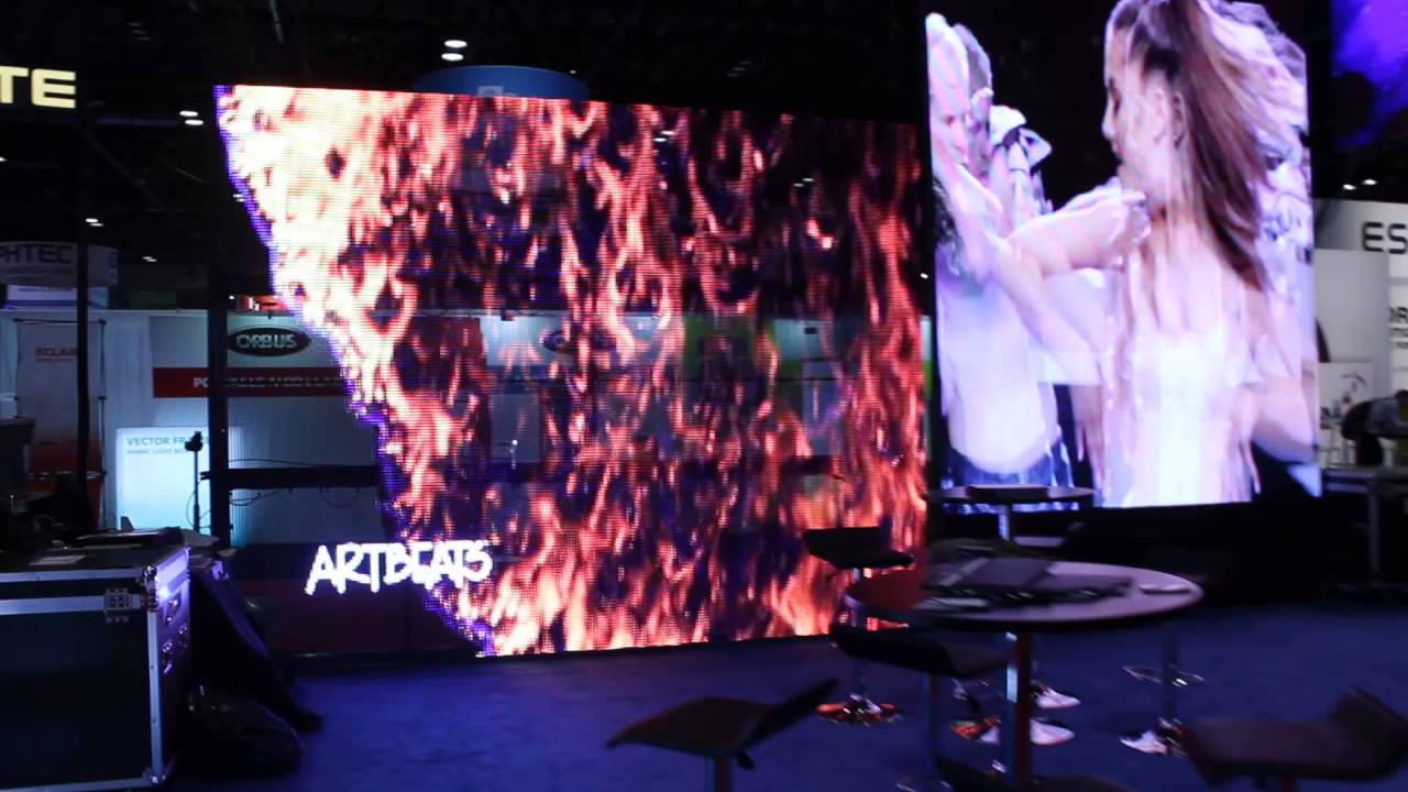 Transparent LED Mesh media display - YouTube