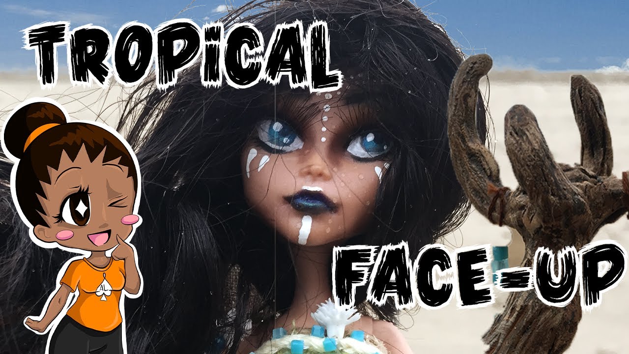 Face Up: Dollightful Collab - Tropical Doll Repaint! - YouTube