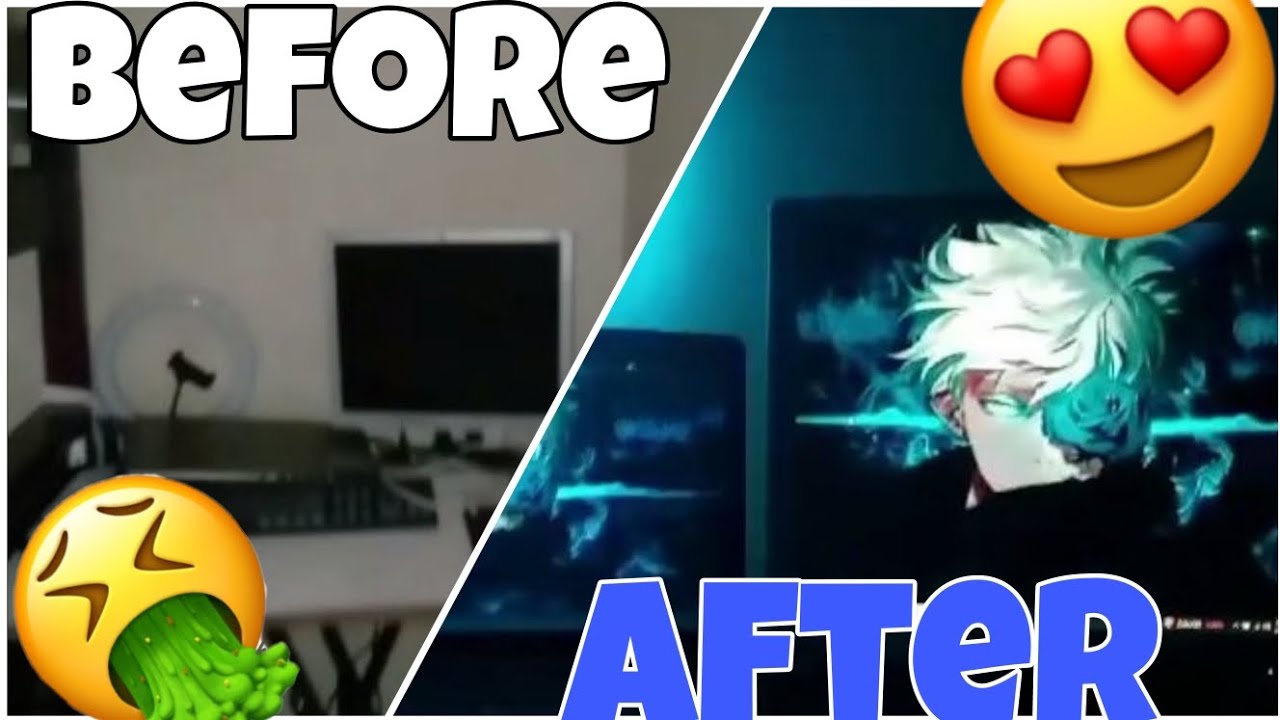 I transformed my messy gaming setup from dirty to clean 🔥 - YouTube