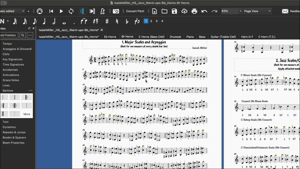 MuseScore Individual Part Formatting - YouTube