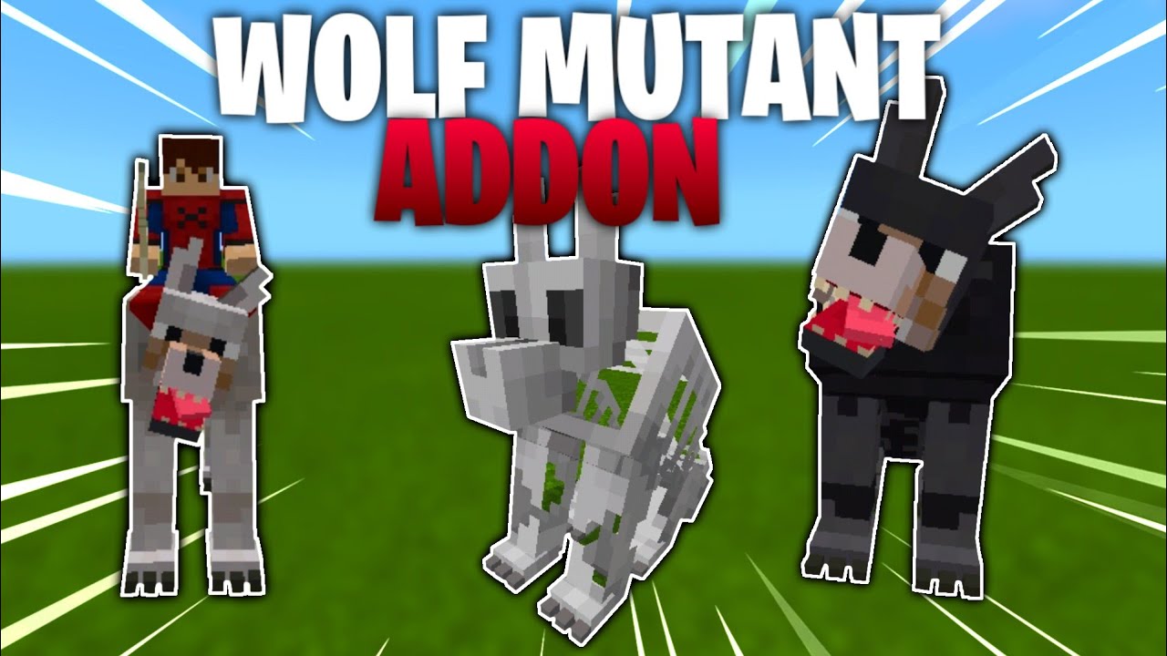 🐺 WOLF MUTANT ADDON PARA MINECRAFT PE 1.16.210 | lobos mutantes para ...
