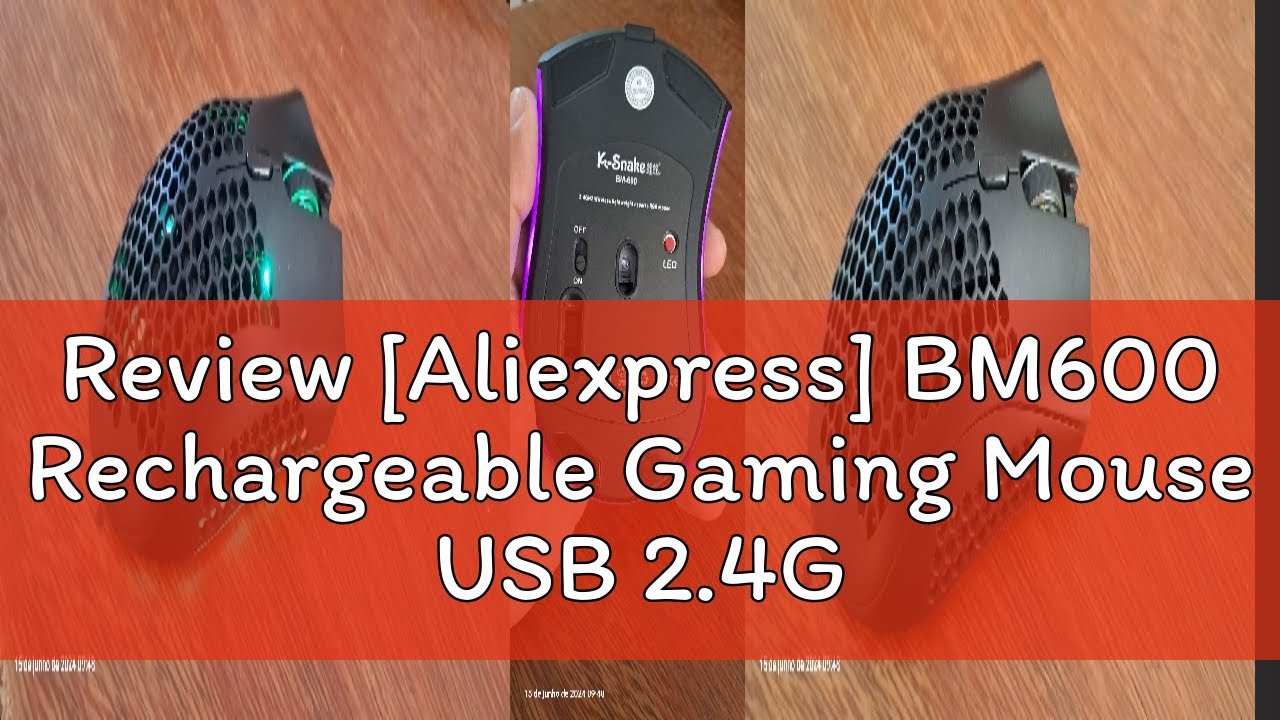 Review [Aliexpress] BM600 Rechargeable Gaming Mouse USB 2.4G Wireless ...