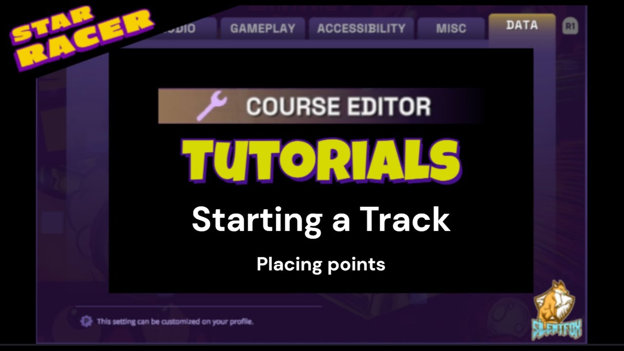 Course Editor Tutorial - Starting a Track design (Star Racer) - YouTube