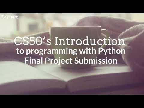 CS50p Final Project demo video - YouTube