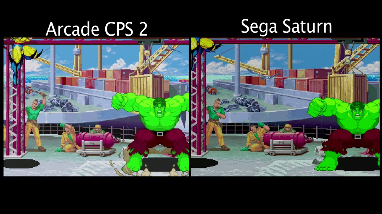 Arcade VS Sega Saturn: Marvel Super Heroes - YouTube