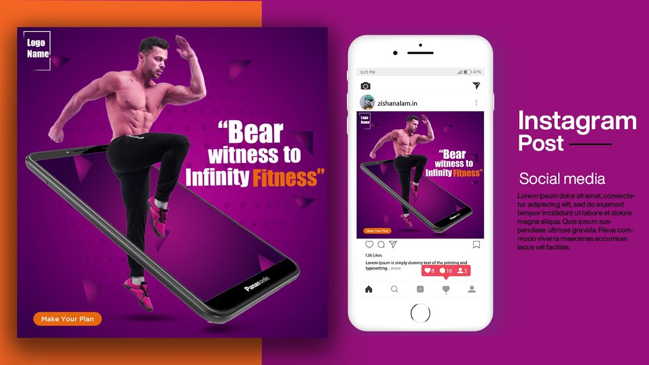 Creative Instagram Ads Post Design In Photoshop || Adobe Photoshop ...