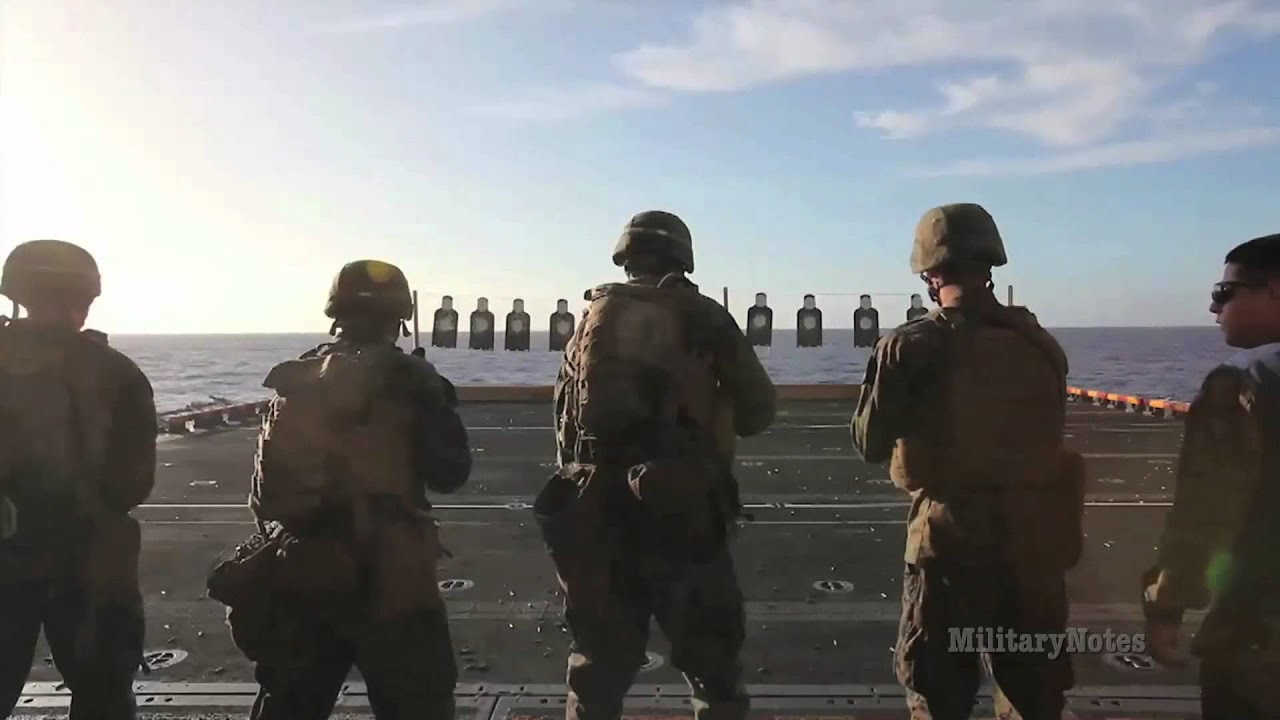 USMC Combat Marksmanship aboard ship - SSgt David Muñoz (11th MEU ...
