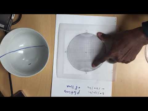 Projection of a line in the stereonet - YouTube