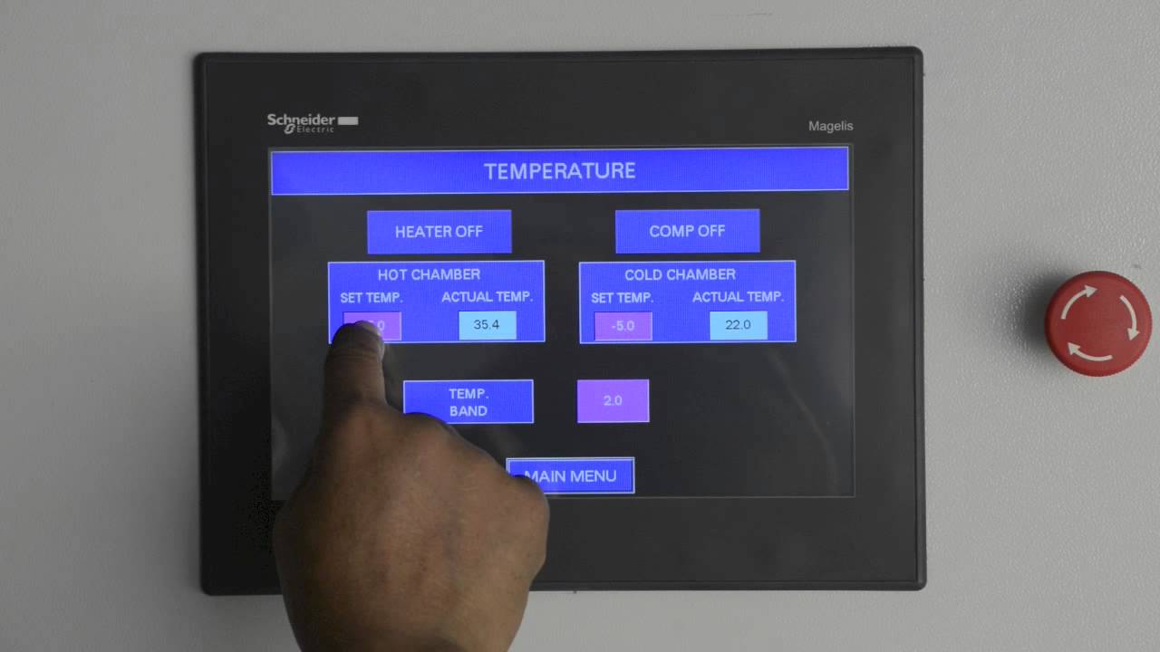 Liquid to liquid thermal shock chamber Control Panel - YouTube