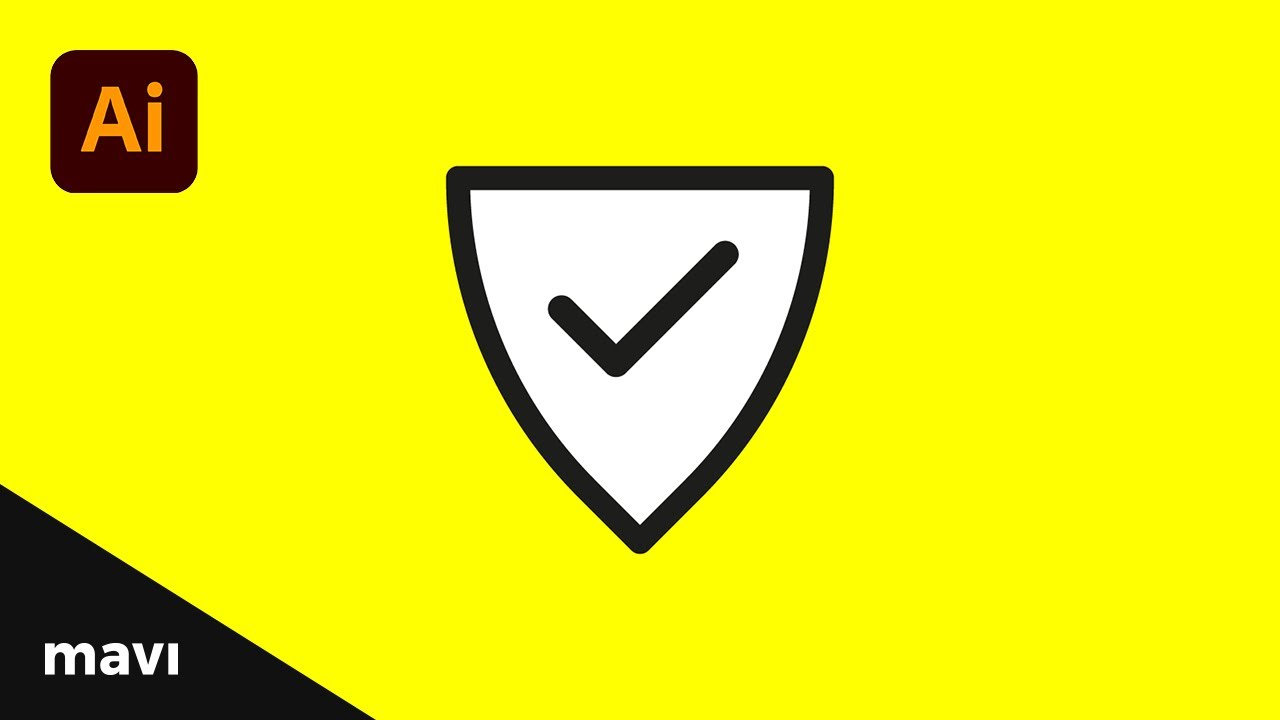 Create a Shield With a Checkmark Icon in Adobe Illustrator (Tutorial ...