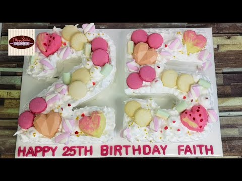 Number 25 Cake | A Decorating Tutorial - YouTube