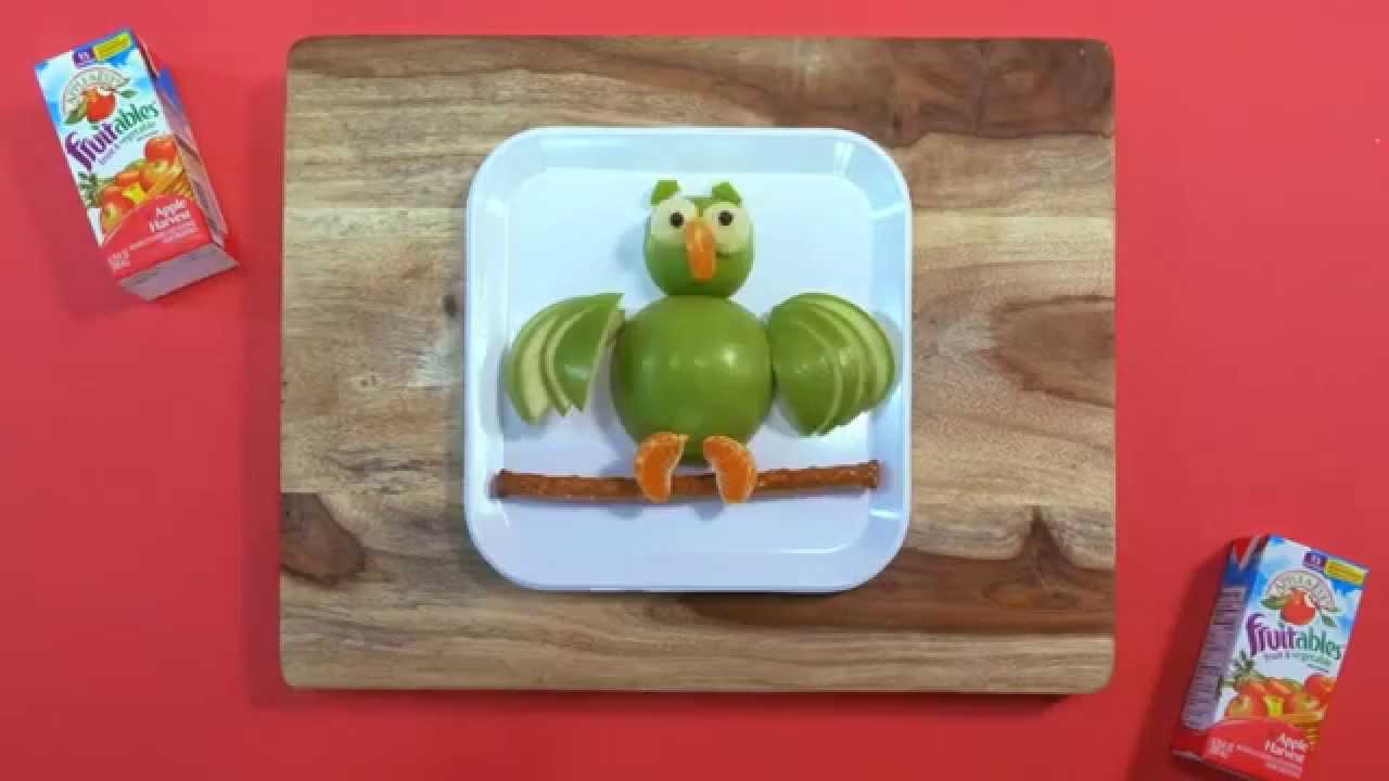 Learn How to Make an Apple Owl Snack - YouTube