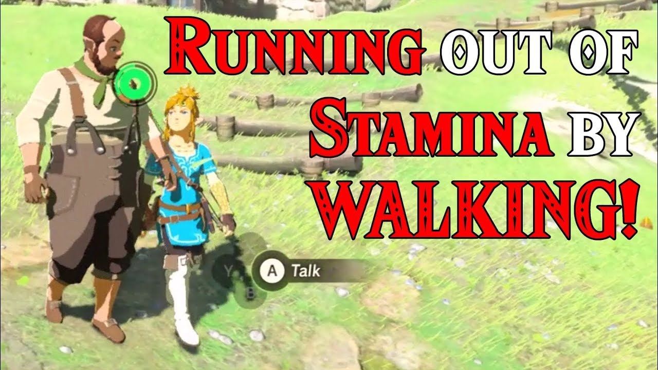 GLITCHED Walk mode! Walk ONLY and RUN OUT of Stamina in Zelda Breath of ...
