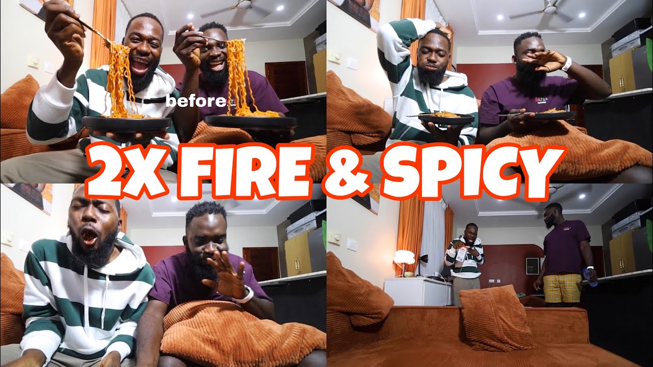 we tried the * EXTREME 2X NUCLEAR FIRE KOREAN SPICY NOODLES* as ...