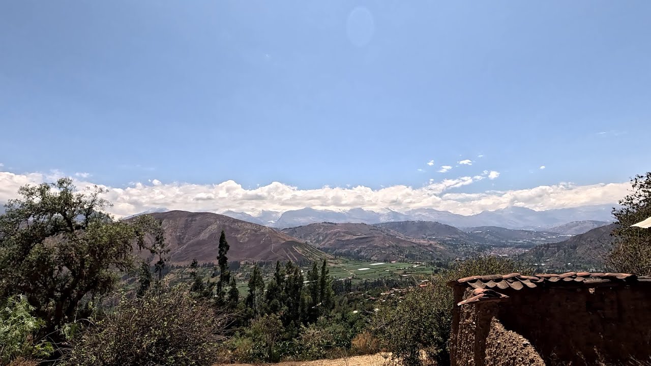 Beautiful mountain views walking along country roads in rural Peru ...