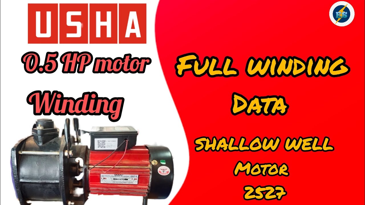 Usha 1/2 (0.5) hp motor winding data// company ka orginal data ...