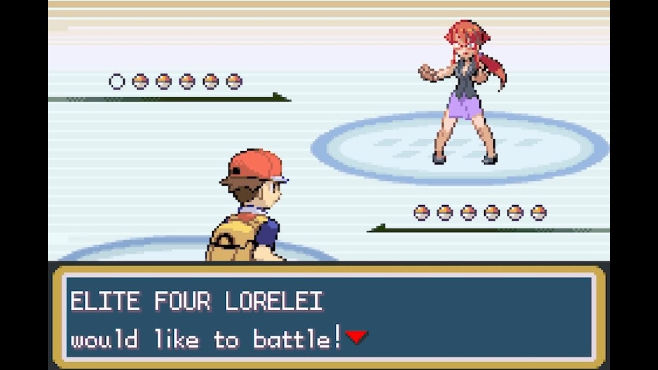 Pokémon FireRed and LeafGreen: Elite Four Battle #1 - Red vs. Lorelei ...
