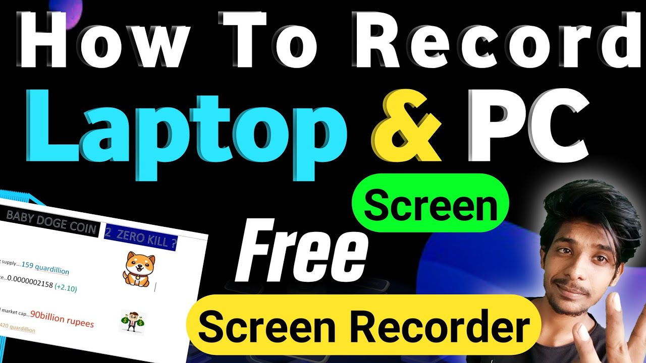 How to record computer and laptop screen | Laptop me screen recording ...