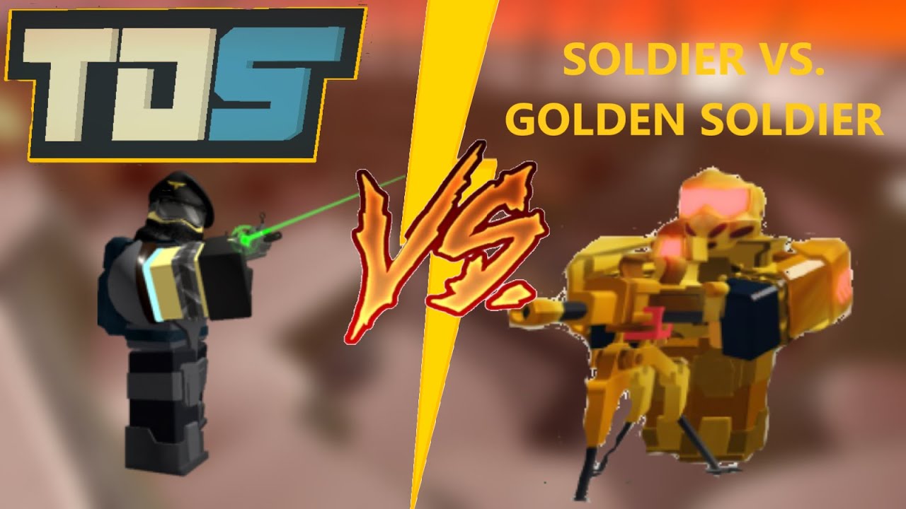 SOLDIER VS GOLDEN SOLDIER How Do They Compare? Tower Defense Simulator ...