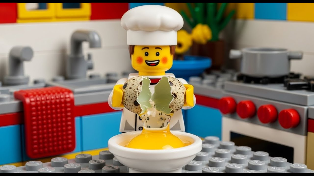 Cracking Real Quail Eggs In A LEGO Kitchen 🥚🧱 - YouTube