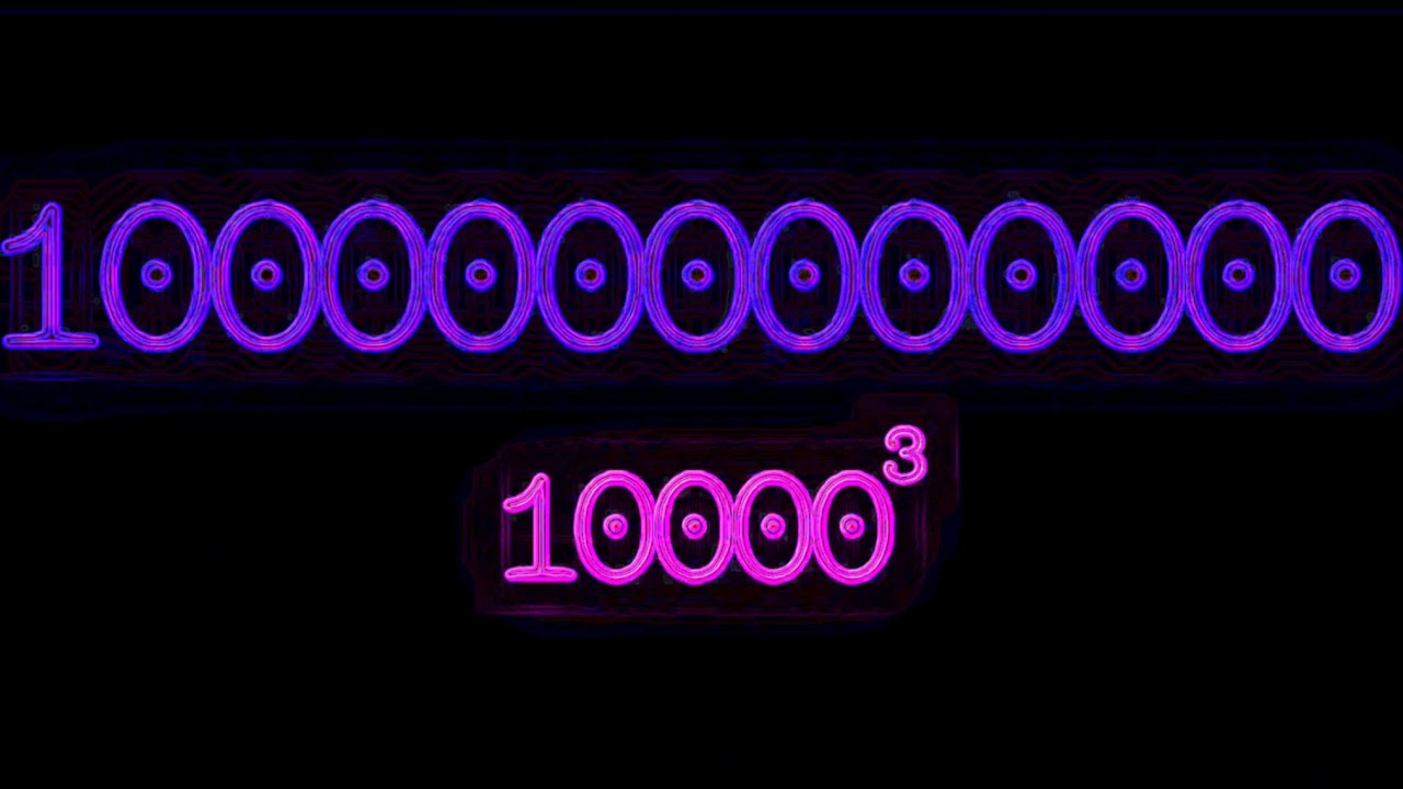 Numbers 0 - 10000 and their cube number - YouTube