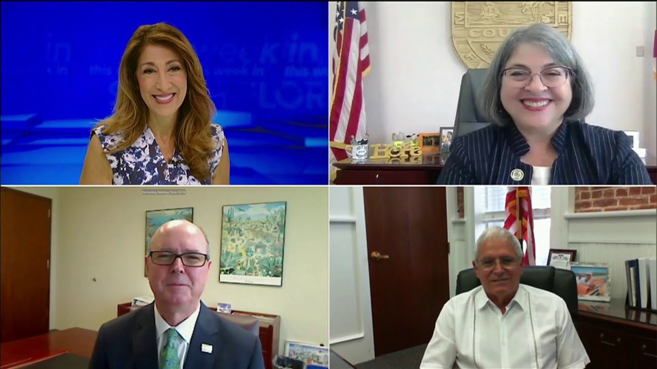 South Florida mayors Daniella Levine Cava, Lamar Fisher and Craig Cates ...