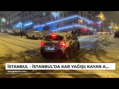 İstanbul - İstanbul'da kar yağışı; kayan araçların kaza yaptığı anlar kamerada