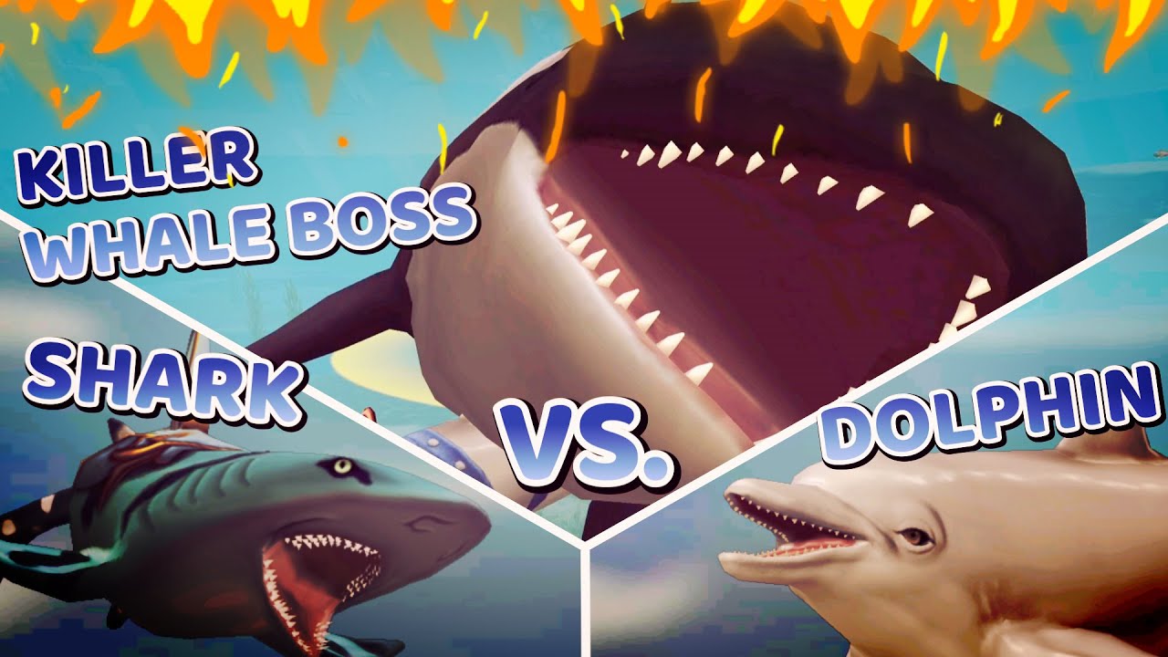 SHARK & DOLPHIN VS. KILLER WHALE (We died lol) | Wildcraft Ocean World ...