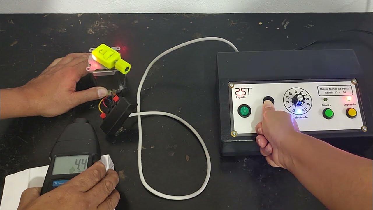 Controlador nema 23 - 3A - 24V - YouTube