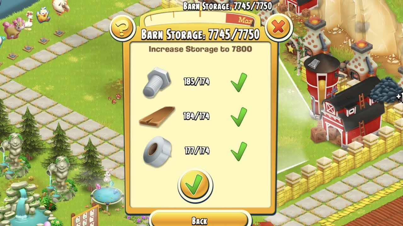 Increasing Barn Storage to 7800 | Hay Day Level 185 🧡 - YouTube