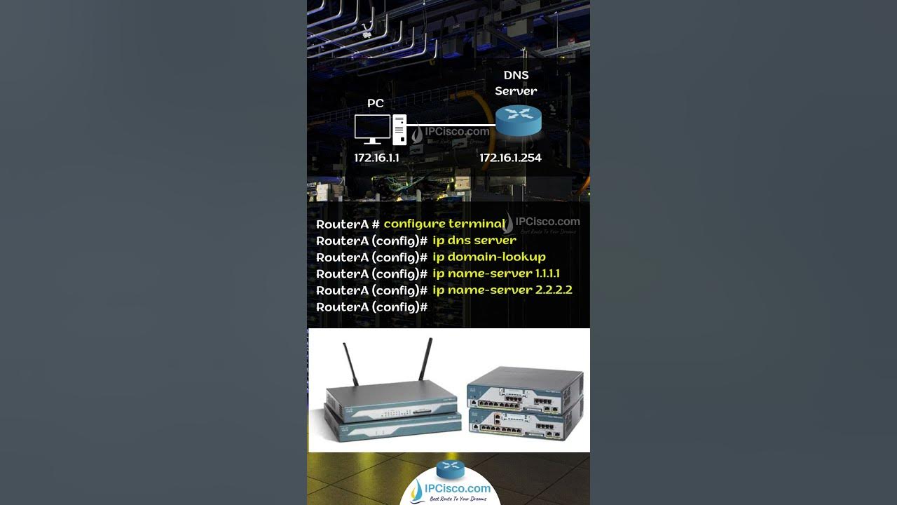 Cisco DNS Server Configuration Example..! | FREE CCNA 200-301 Shorts | IPCisco.com - YouTube