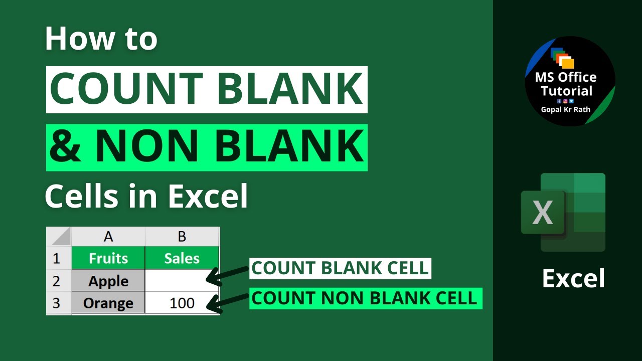 Count Blank And Non Blank Cells In Excel YouTube count-blank-and-non-blank-cells-in-excel-youtube