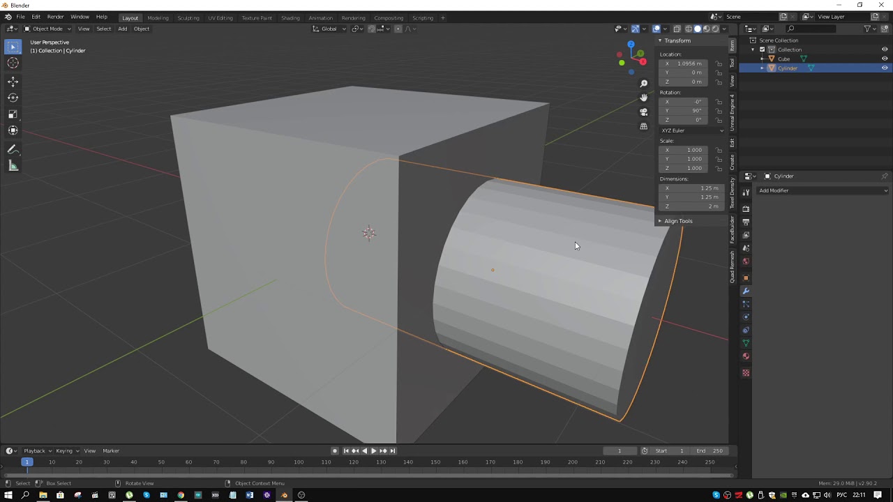 Хитрый бевел в блендер. Reverse bevel in Blender. One more way ) - YouTube