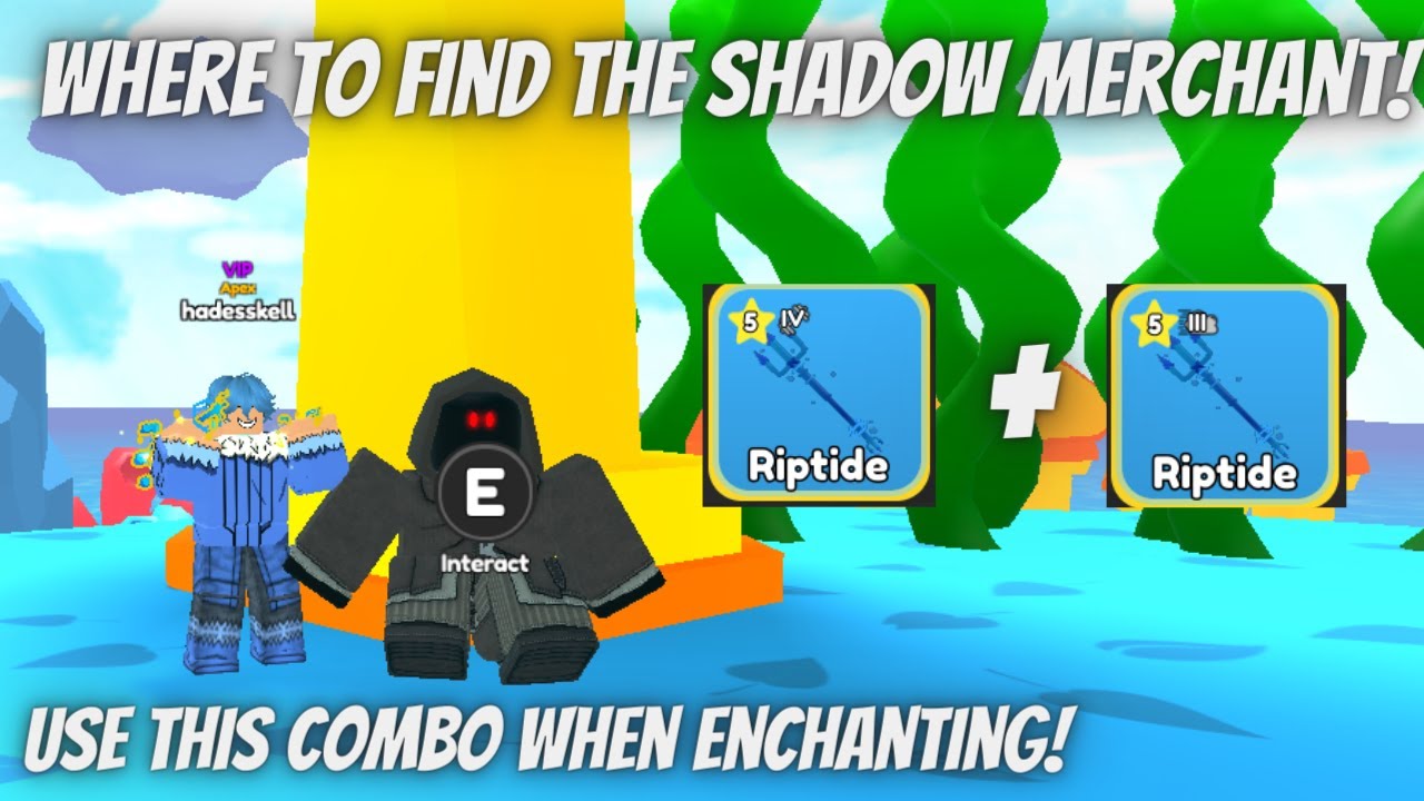 I LOCATED SHADOW MERCHANT & THESE ENCHANT COMBOS ARE OP Sword Fighters ...