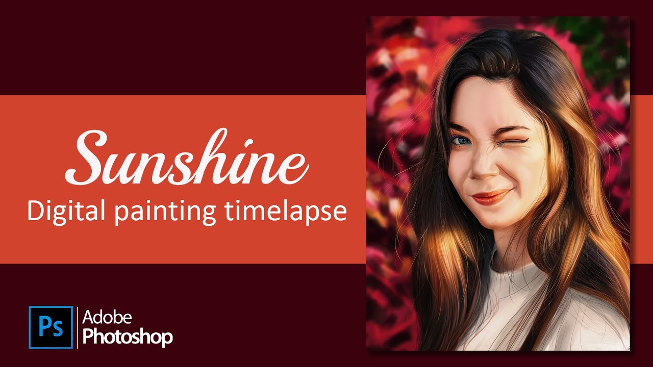 SUNSHINE- Digital Portrait Painting timelapse in Photoshop - YouTube