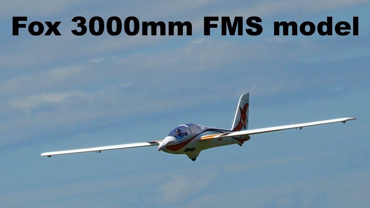 Fox 3000mm FMS model | RC motor glider | 4K | Holesov 2021 - YouTube