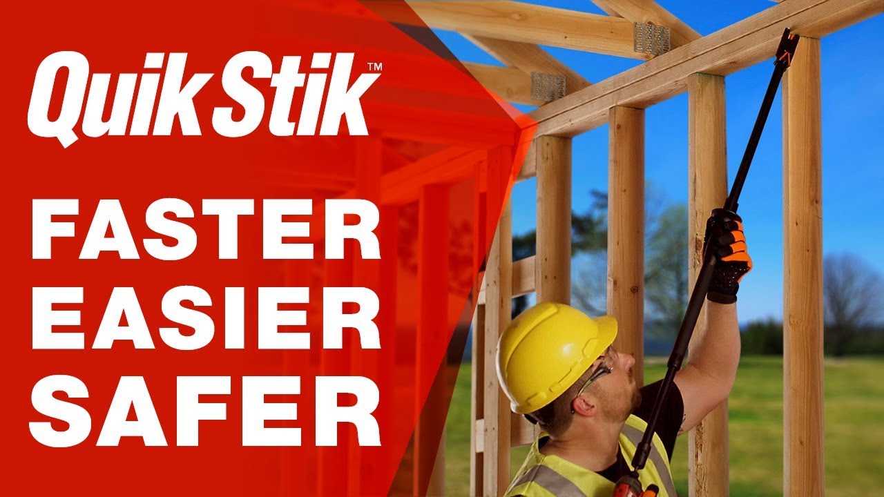 Quik Stik™ Installation Tool for Rafter and Truss Connections - YouTube