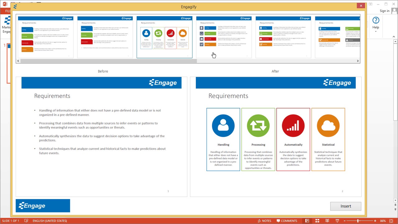 How Engay Quickly Dresses Up Your Presentation Using The Engage Powerpoint Add In Youtube