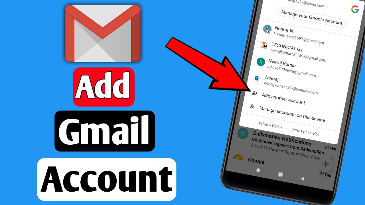How To Add Another Gmail Account In Android YouTube How To Add Another Gmail Account In Android YouTube