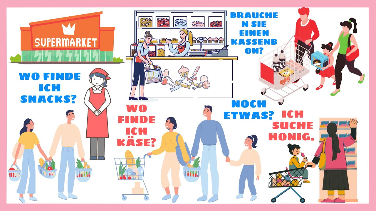 Grocery shopping in German: Real phrases for real life! Learn German ...